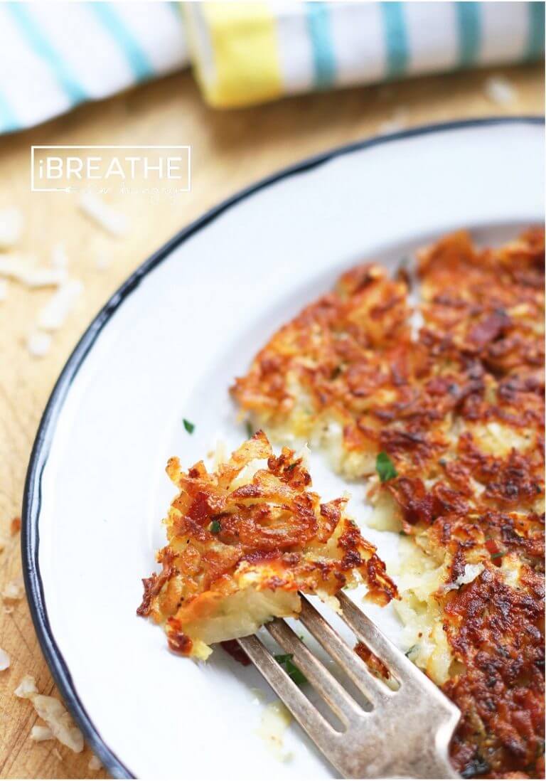 Low Carb Celery Root, Bacon & Parmesan Rosti Recipe