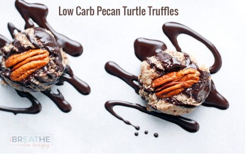 Low Carb Pecan Turtle Truffles - I Breathe I'm Hungry