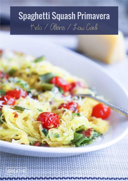 Keto Spaghetti Squash Primavera - Low Carb - I Breathe I'm Hungry